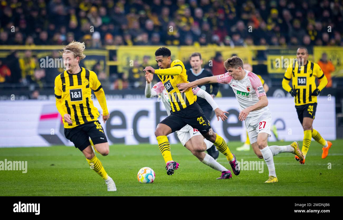 Dortmund, Germany. 22nd Jan, 2023. Jude Bellingham (BVB), Arne Engels ...