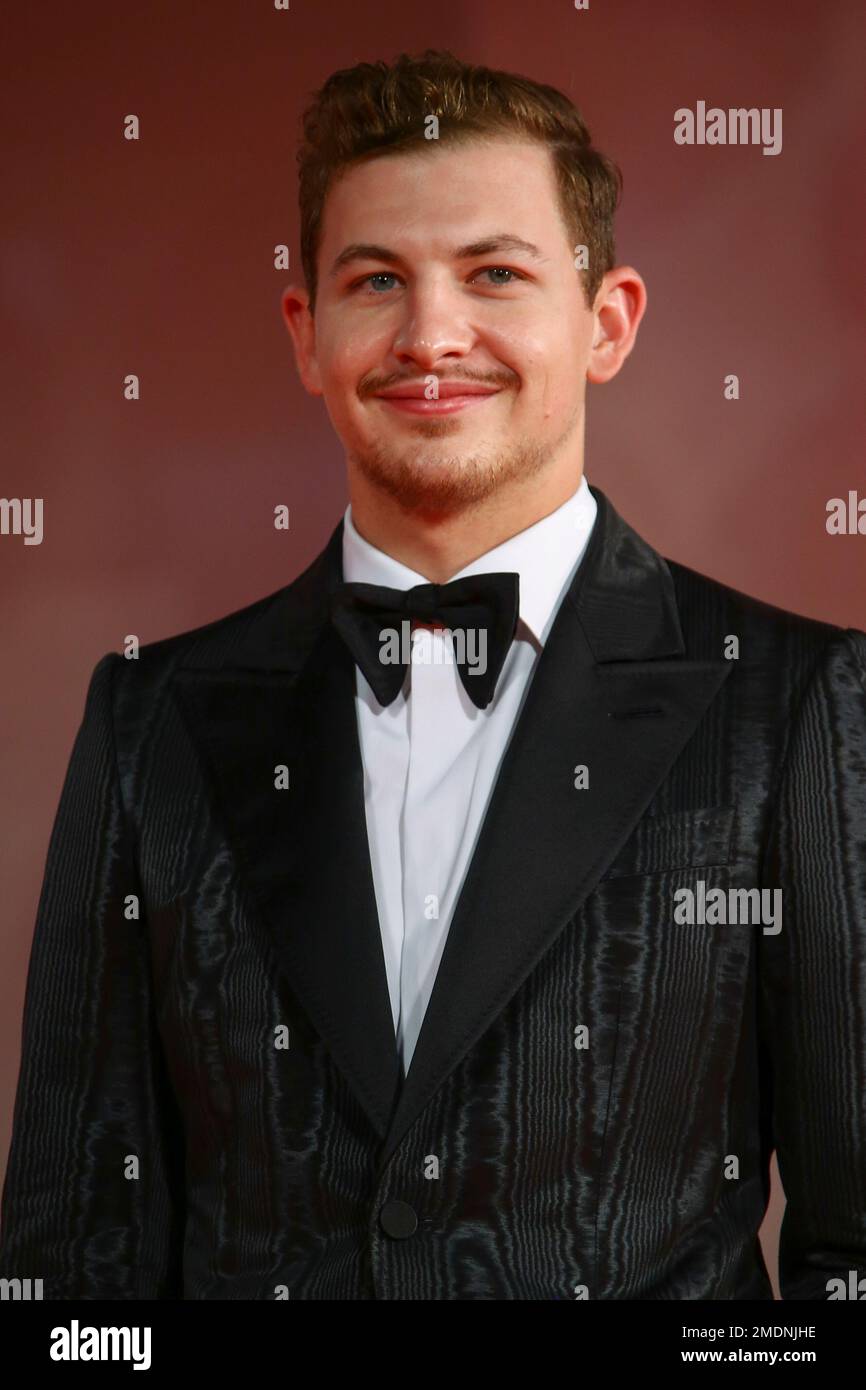 Tye Sheridan poses for photographers upon arrival at the premiere of the film 'The Card Counter ...