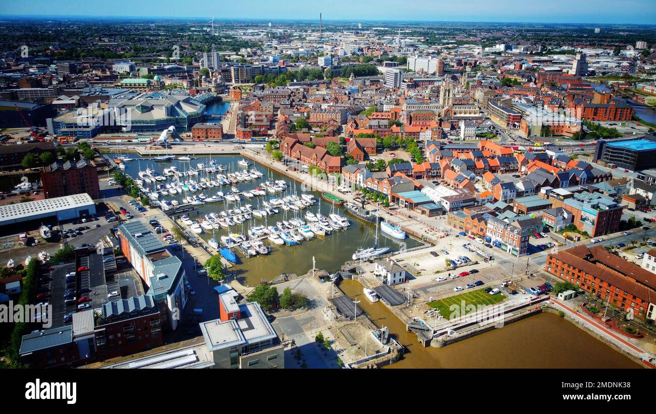 General Aerial View of Hull Marina Stock Photo - Alamy