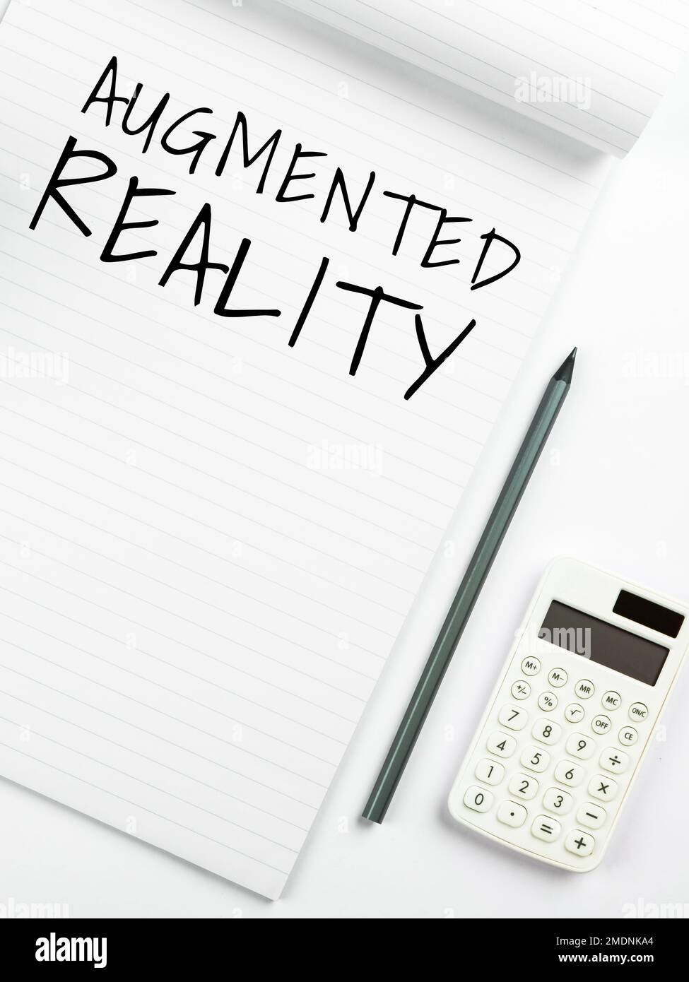 Writing displaying text Augmented Reality. Business overview technology ...