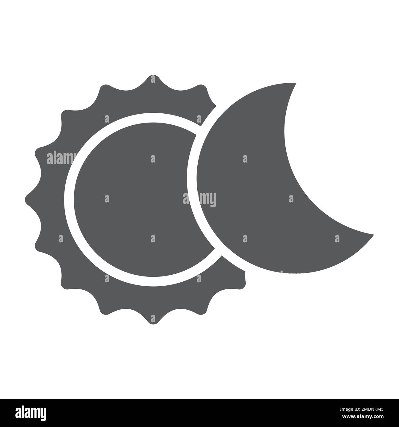 Eclipse glyph icon, space and astronomy, solar eclipse sign, vector ...