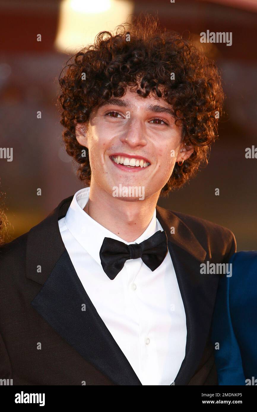 Filippo Scotti poses for photographers upon arrival at the premiere of ...