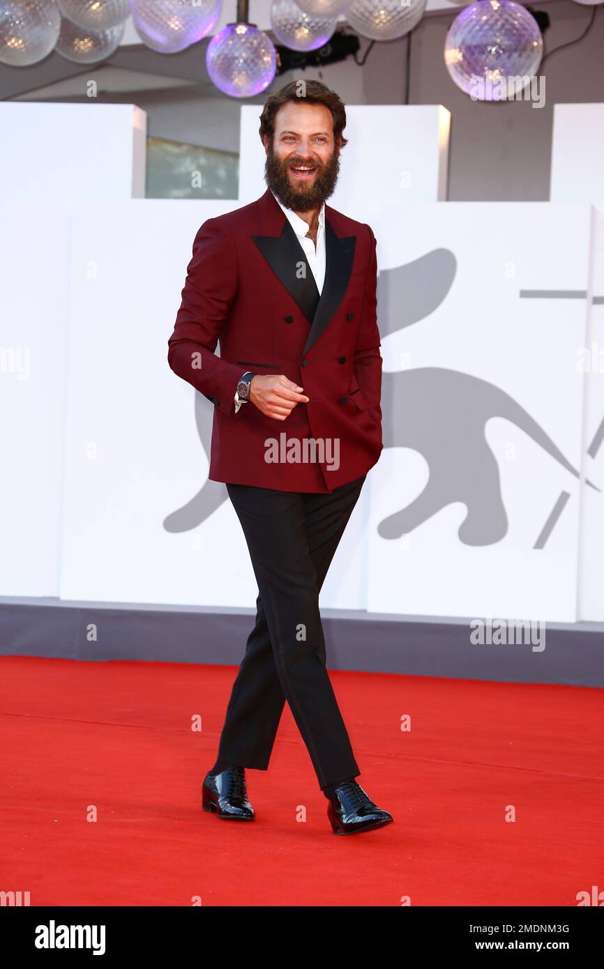 Alessandro Borghi poses for photographers upon arrival at the premiere ...