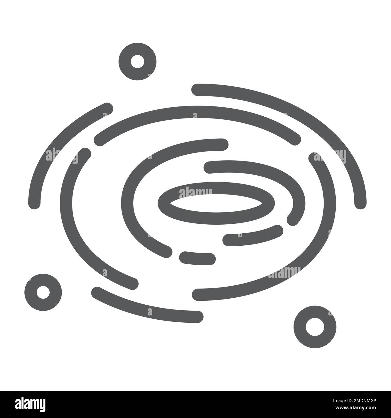 Black hole line icon, cosmos and space, galaxy sign, vector graphics, a ...