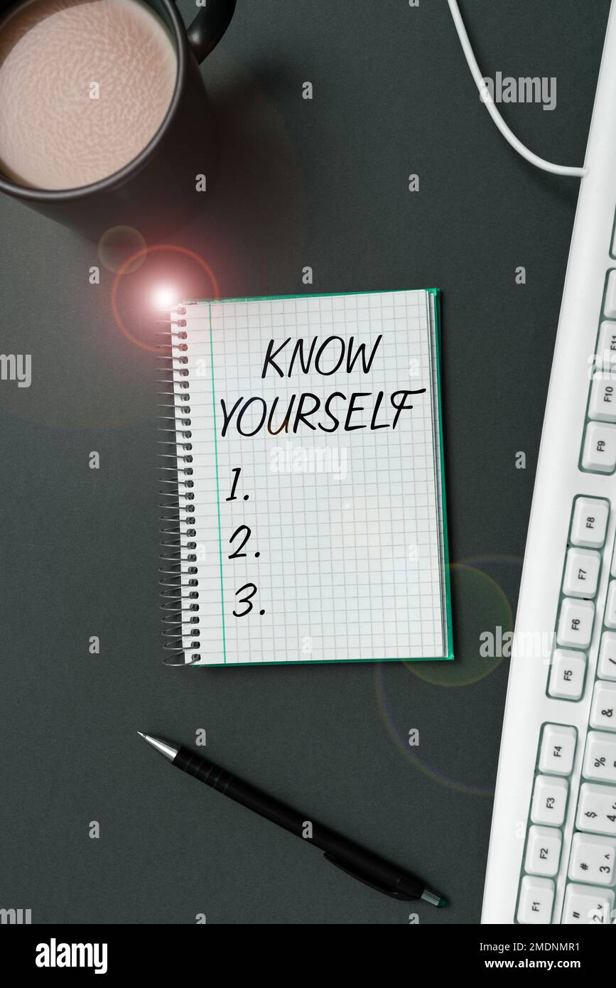 Inspiration showing sign Know Yourself. Business showcase Find You ... Inspiration showing sign Know Yourself. Business showcase Find You ...