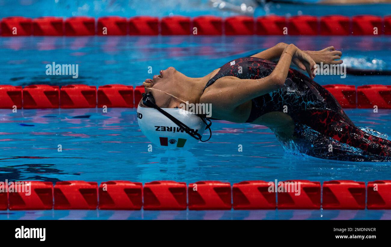 Fabiola Ramirez, from Mexico, competes at Women's 50m Backstroke - S2 ...