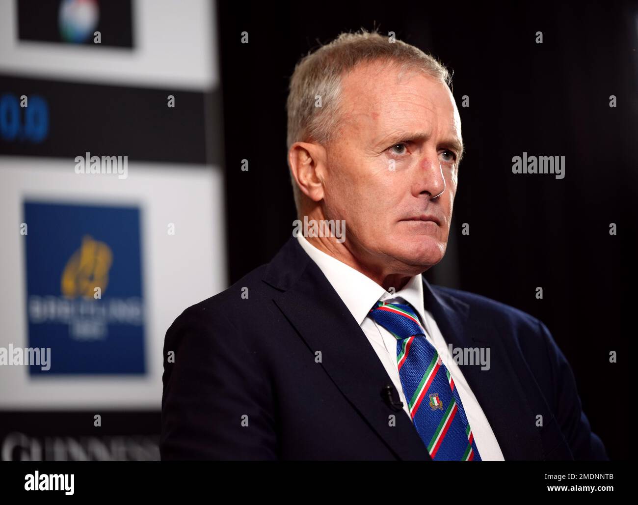 Italy head coach Kieran Crowley during the Guinness Six Nations Launch ...