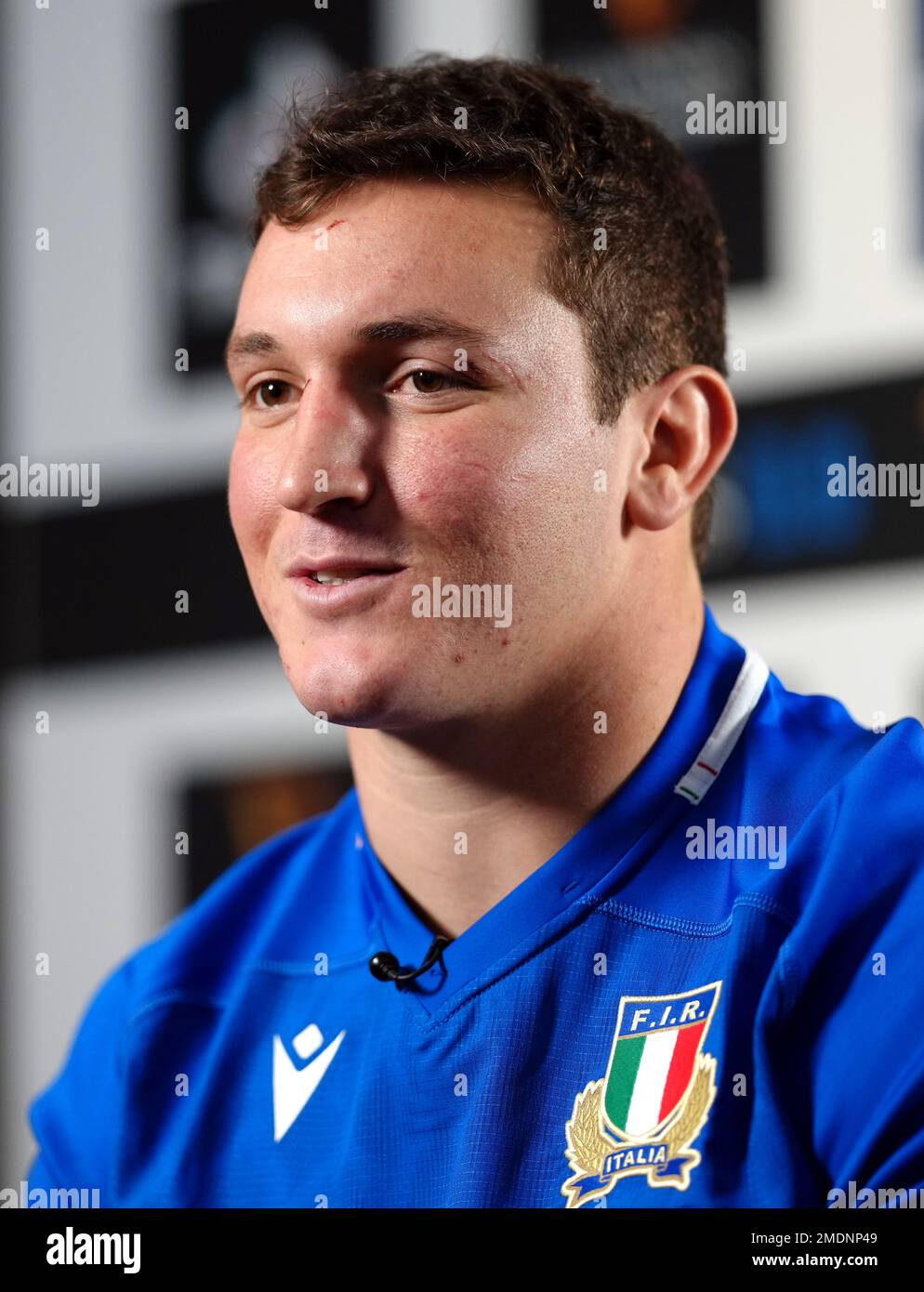 Italy captain Michele Lamaro during the Guinness Six Nations Launch at ...