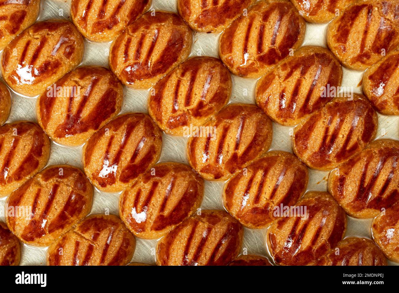 Sekerpare dessert. Sekerpare tatlisi in bulk in a tray. Traditional ...