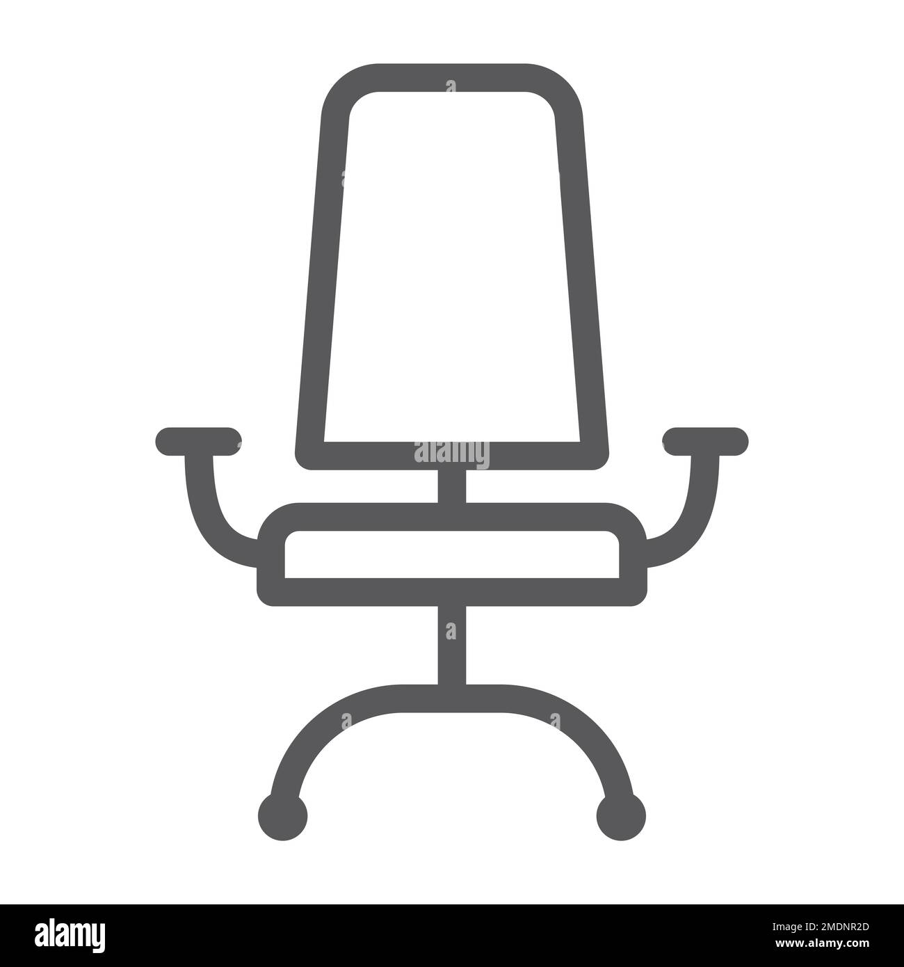 Office chair line icon, furniture and office, armchair sign, vector ...