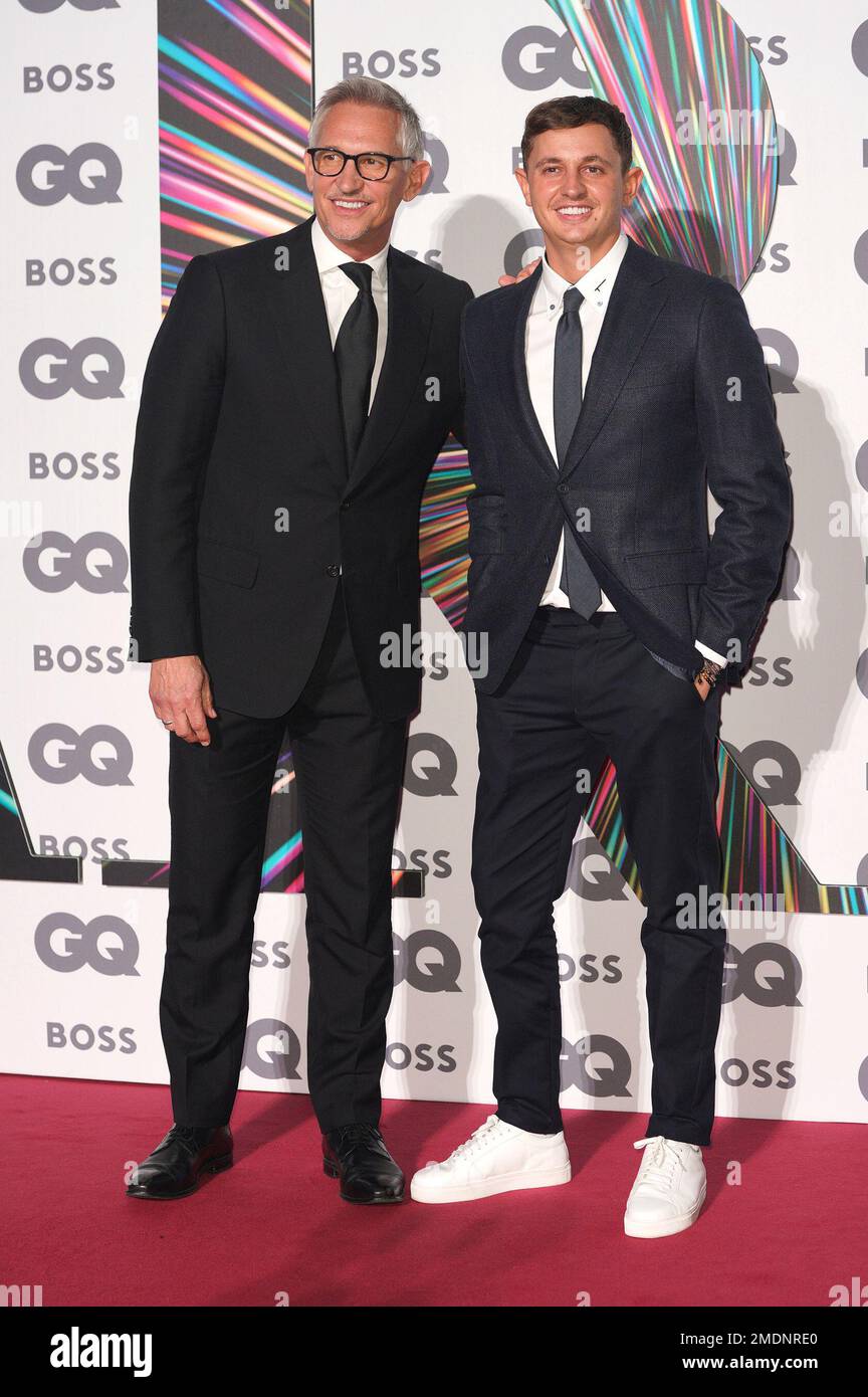 Gary Lineker and George Lineker attend GQ Men of The Year Awards, Tate ...