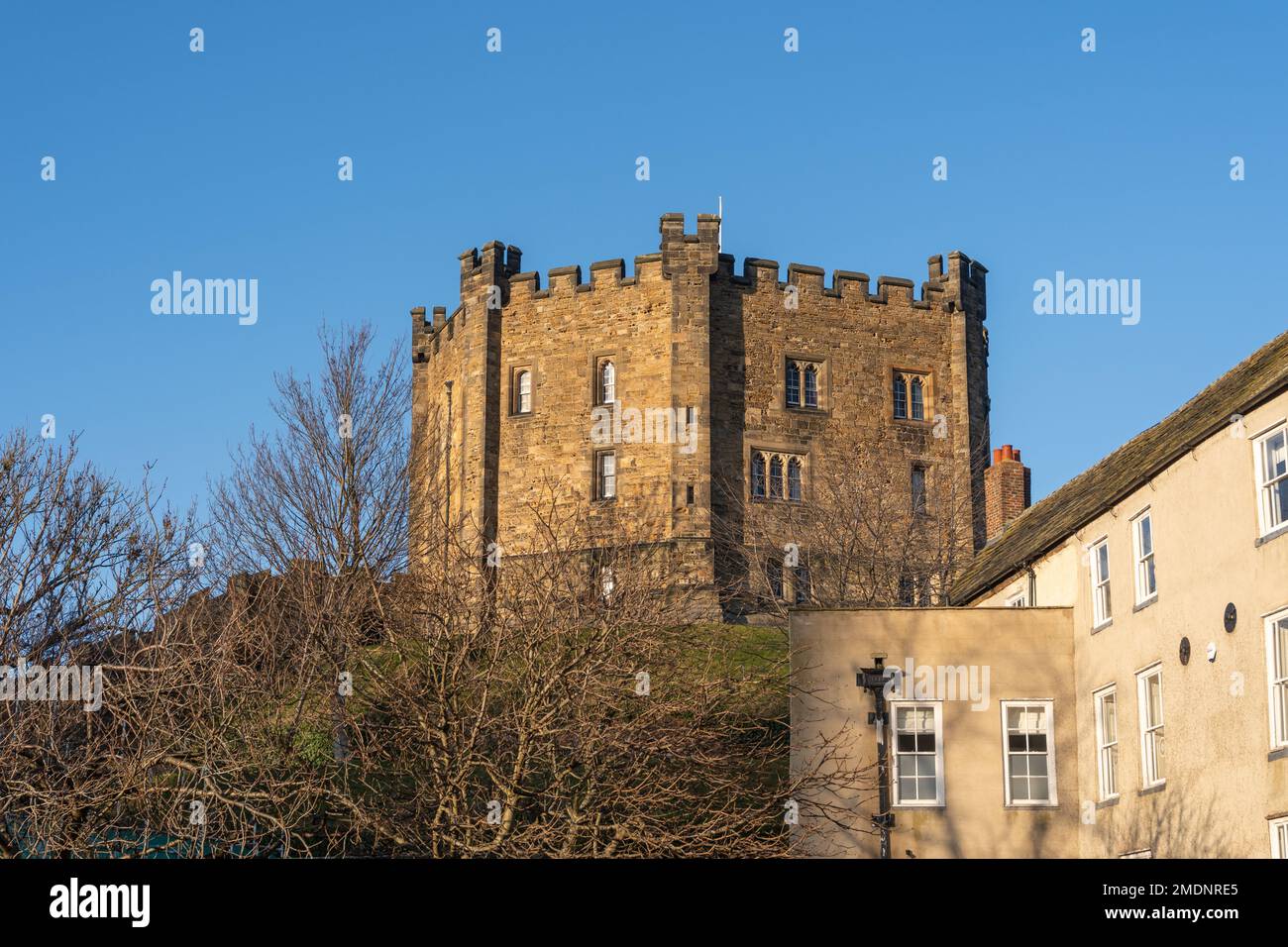 A view of Durham Castle in the city of Durham, County Durham, UK, a ...