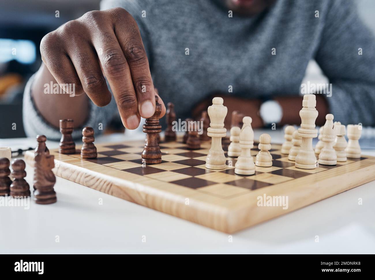 You only win by knowing your opponents next move. an unrecognizable ...