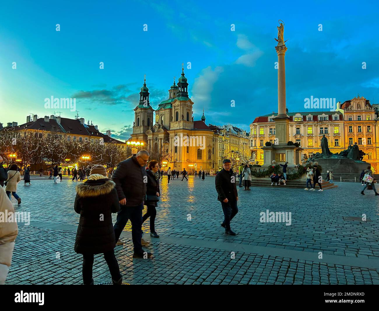 Prague, Czech Republic, Large Crowd of People, Tourists Visiting ...