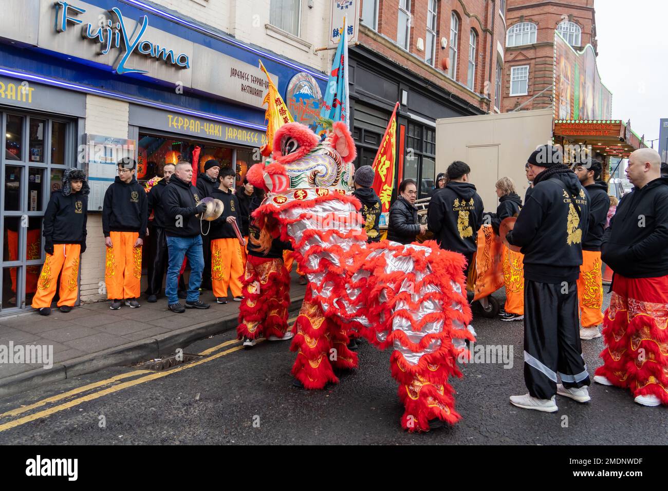 Lunar New Year in Newcastle upon Tyne, UK with crowds enjoying ...