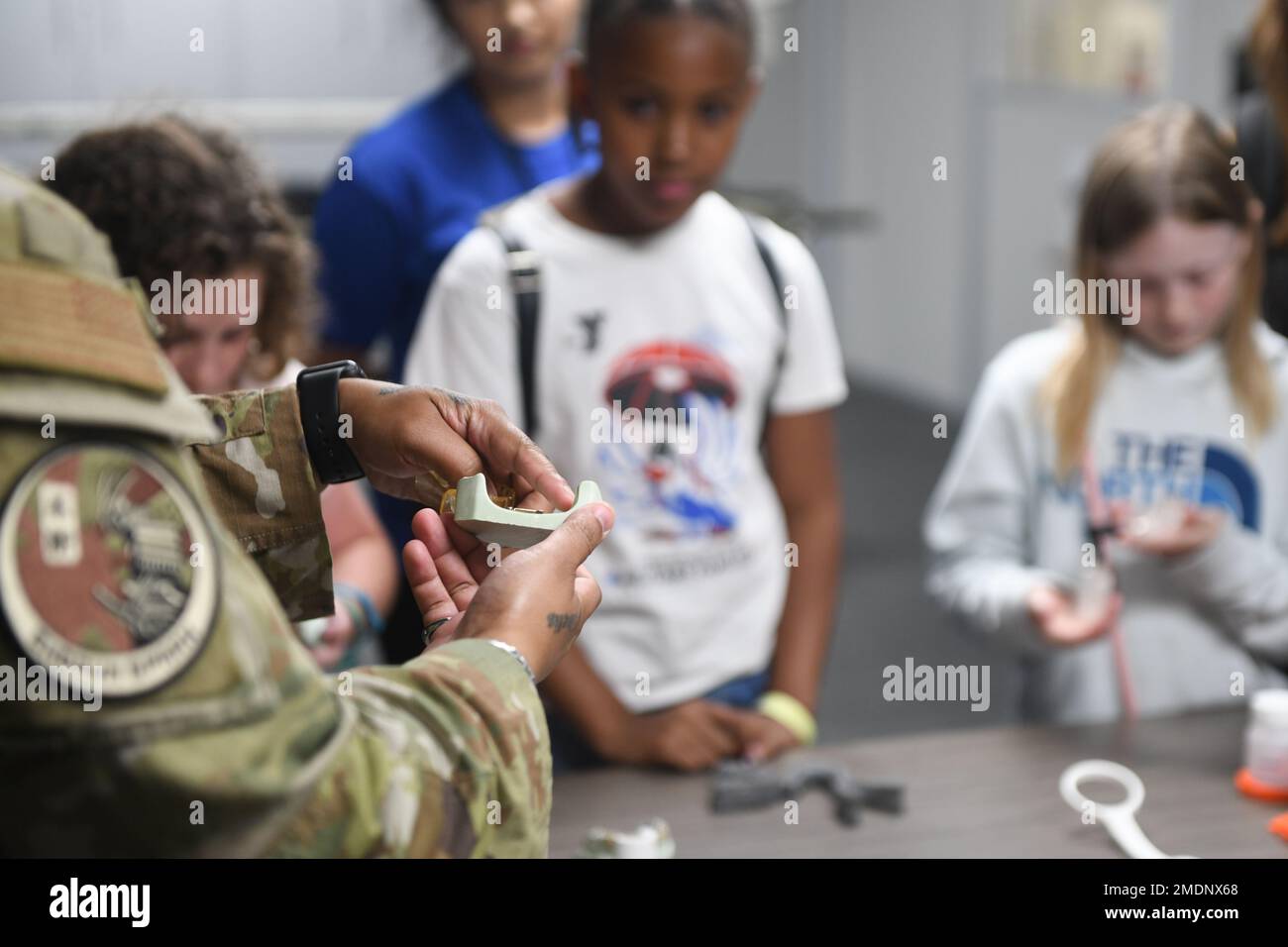 Master Sgt. Jet Nesle, Wing Innovation Lab Superintendent, explains how ...