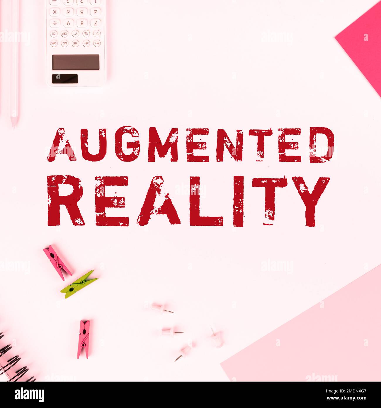 Conceptual caption Augmented Reality. Business idea technology that ...