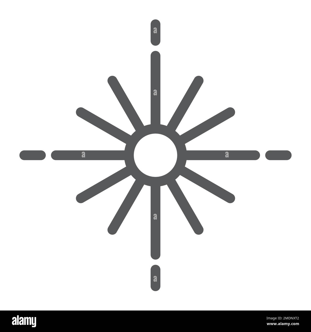 Star line icon, space and galaxy, glitter star sign, vector graphics, a ...