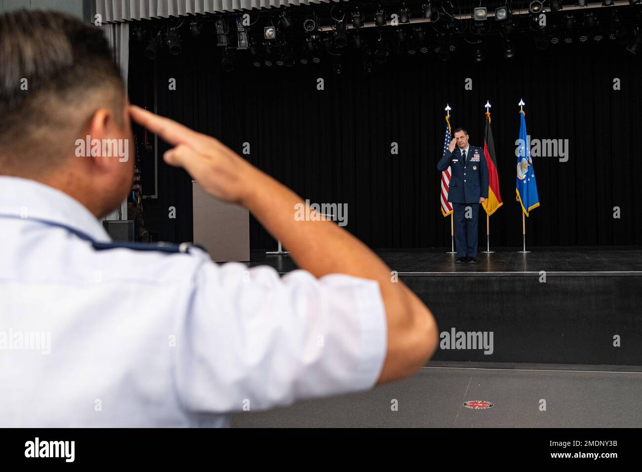 Col. Steven Lamb, 52nd Mission Support Group commander, gives his first ...