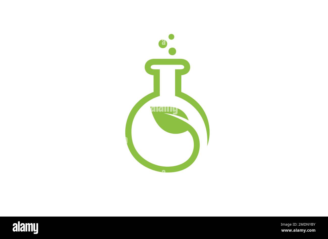 beaker lab leaf herbal logo vector design symbol illustration Stock ...