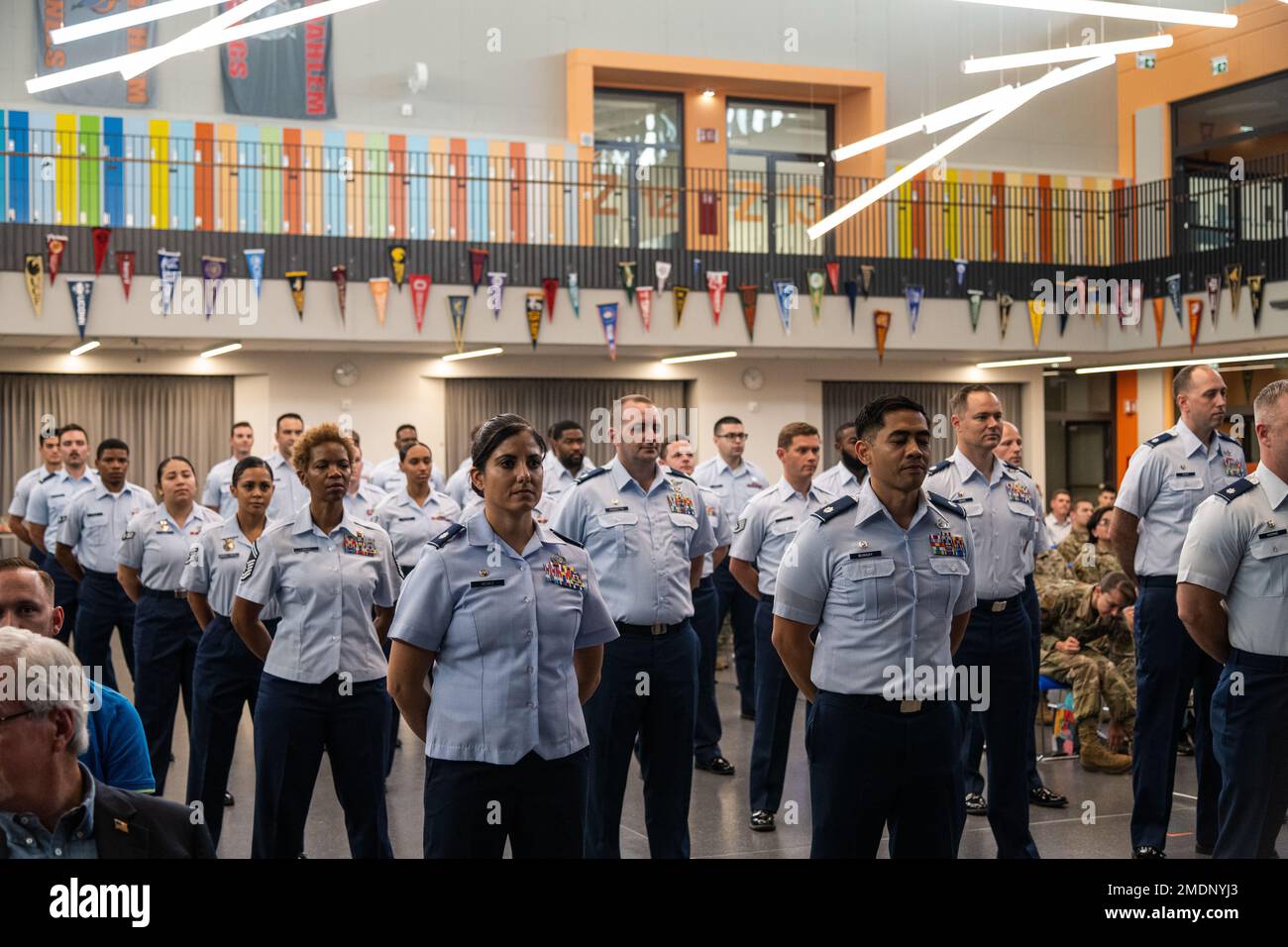 Participants in the 52nd Mission Support Group change of command ...