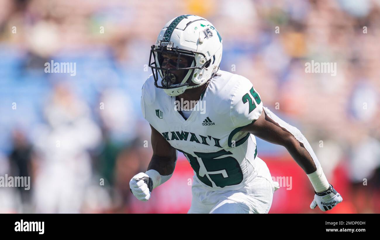 Hawaii running back Dior Scott (25) during an NCAA football game ...