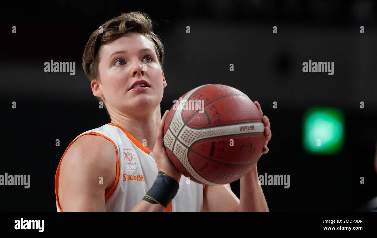 Netherlands Bo Kramer competes during women's wheelchair basketball ...