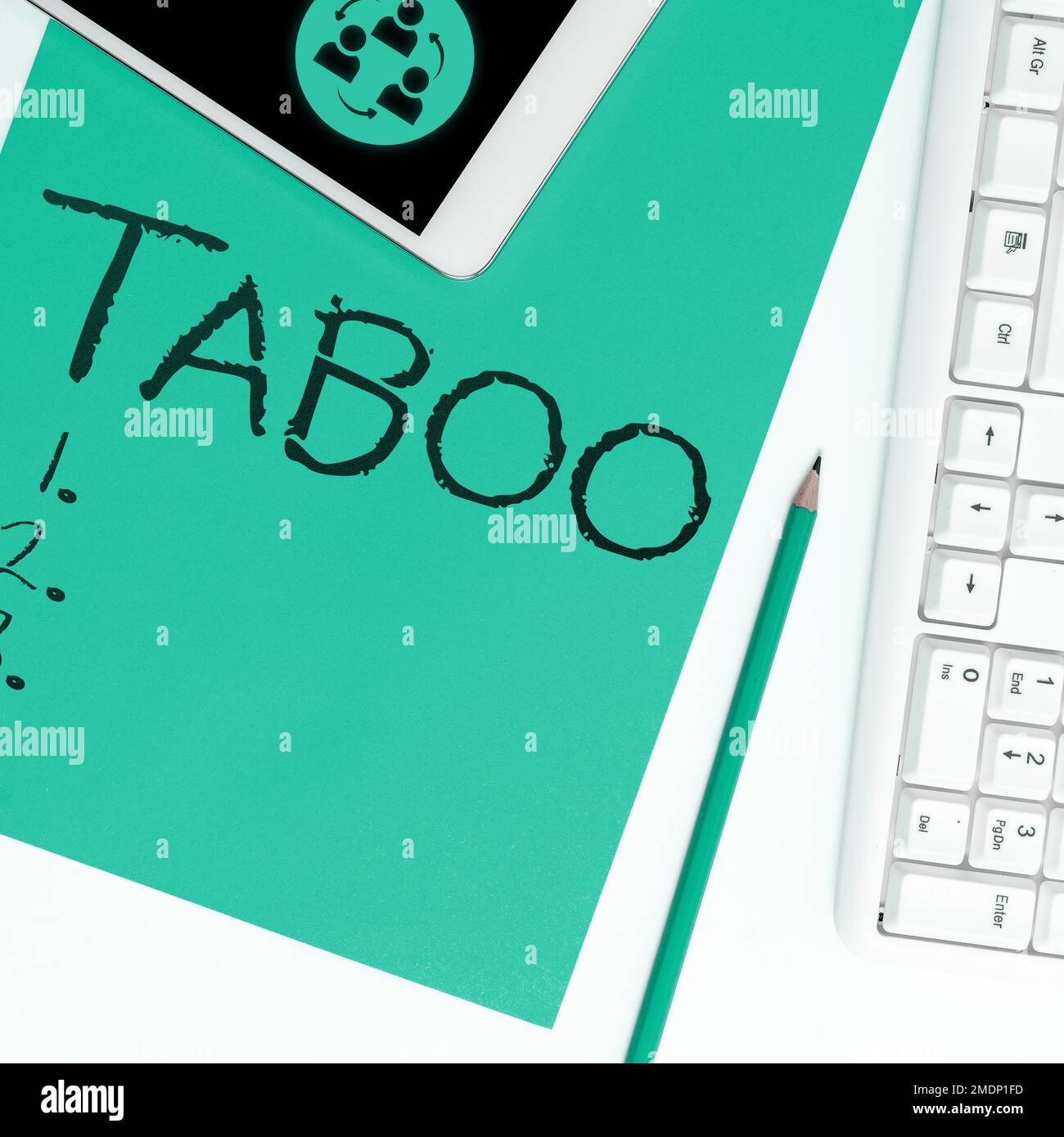 Handwriting text Taboo. Word for a social or religious custom ...