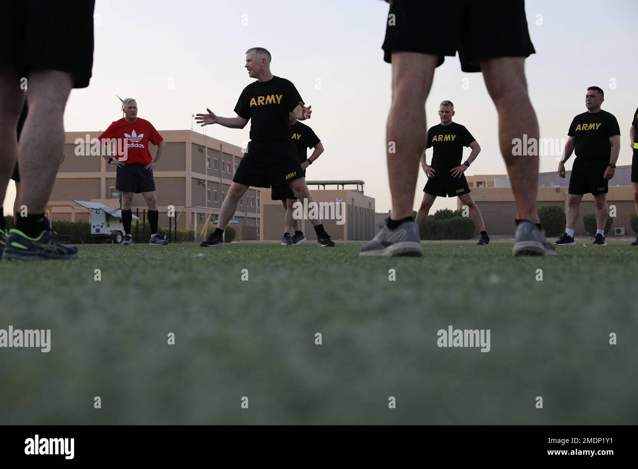 U.S. Army Central Commanding General, Lt. Gen. Patrick Frank speaks to ...
