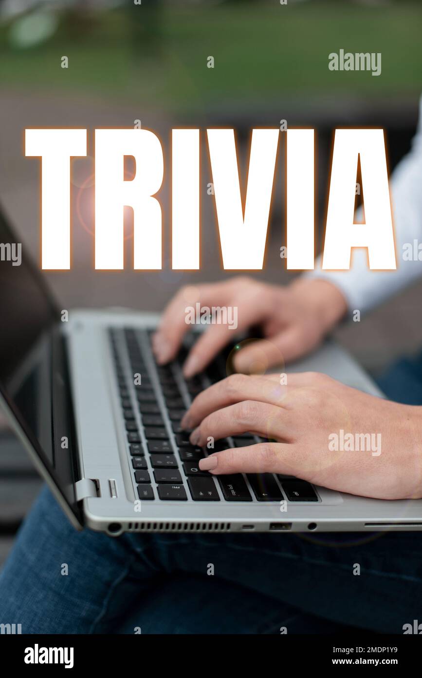 Conceptual caption Trivia. Word Written on details considerations ...