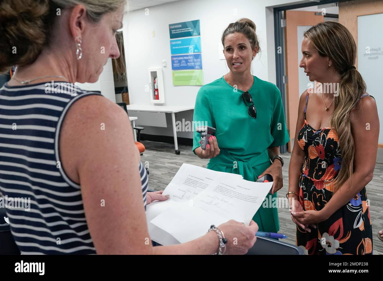 Scarlett Johnson and Amber Schroeder drop off recall petitions to Paula ...