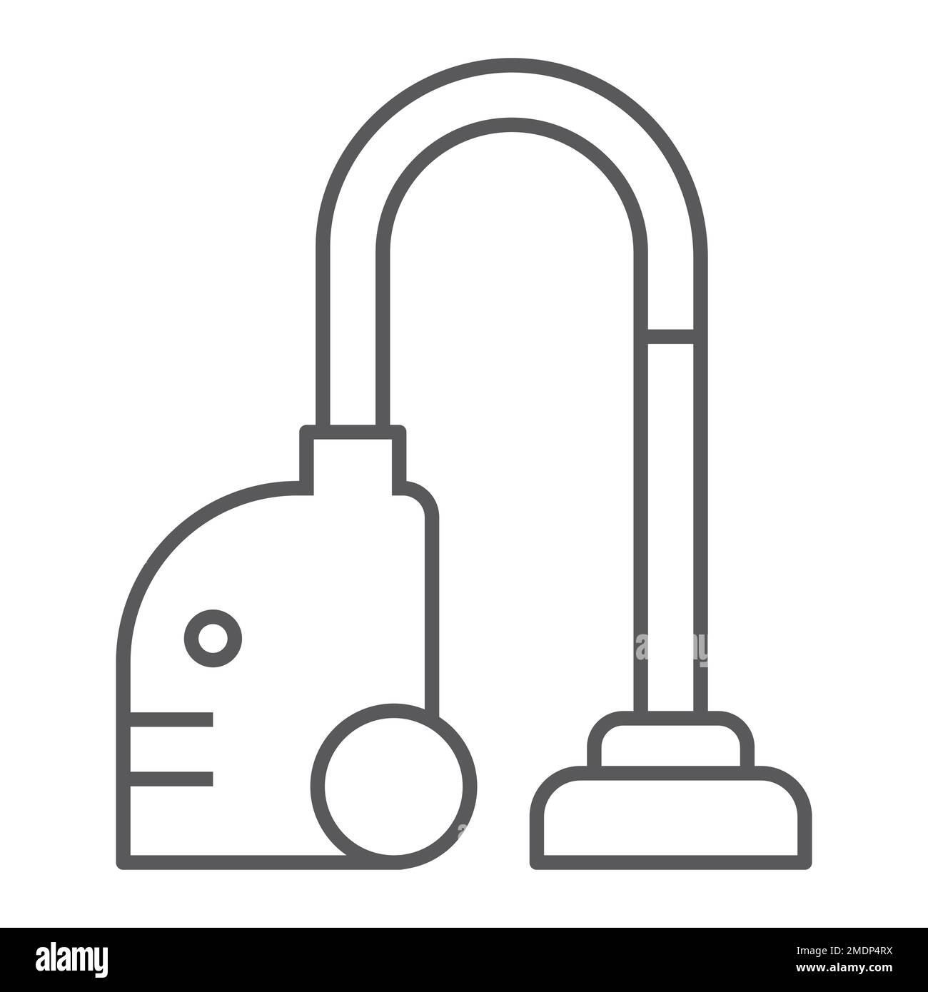 Vacuum cleaner thin line icon, household and electric, appliance sign ...