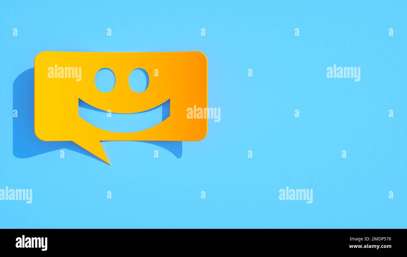 Smile face emoji text message hi-res stock photography and images - Alamy