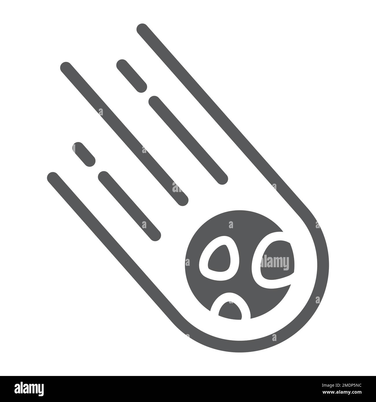 Asteroid glyph icon, space and meteor, meteorite sign, vector graphics ...