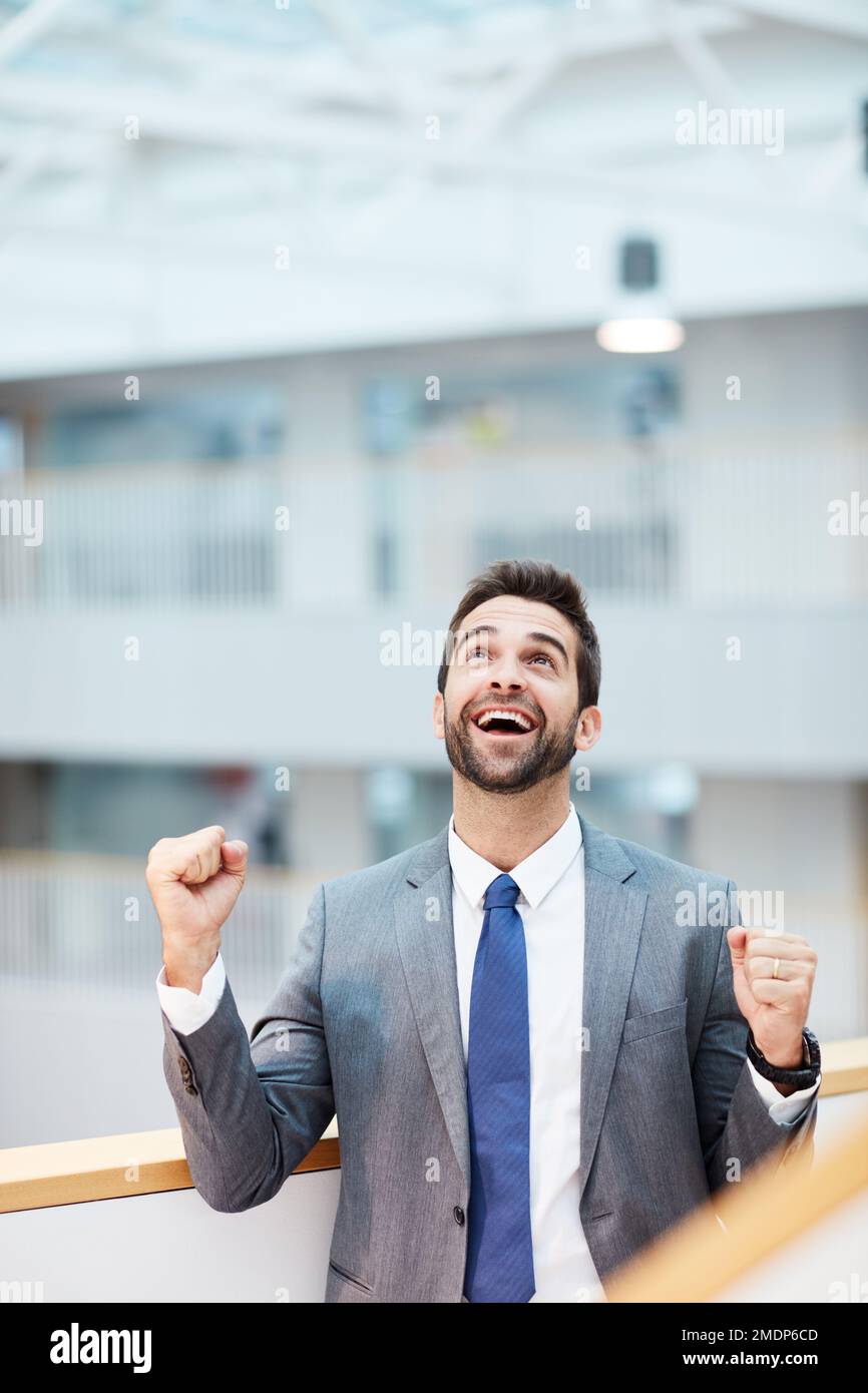 The best opportunities come to those who work hard. a young businessman ...