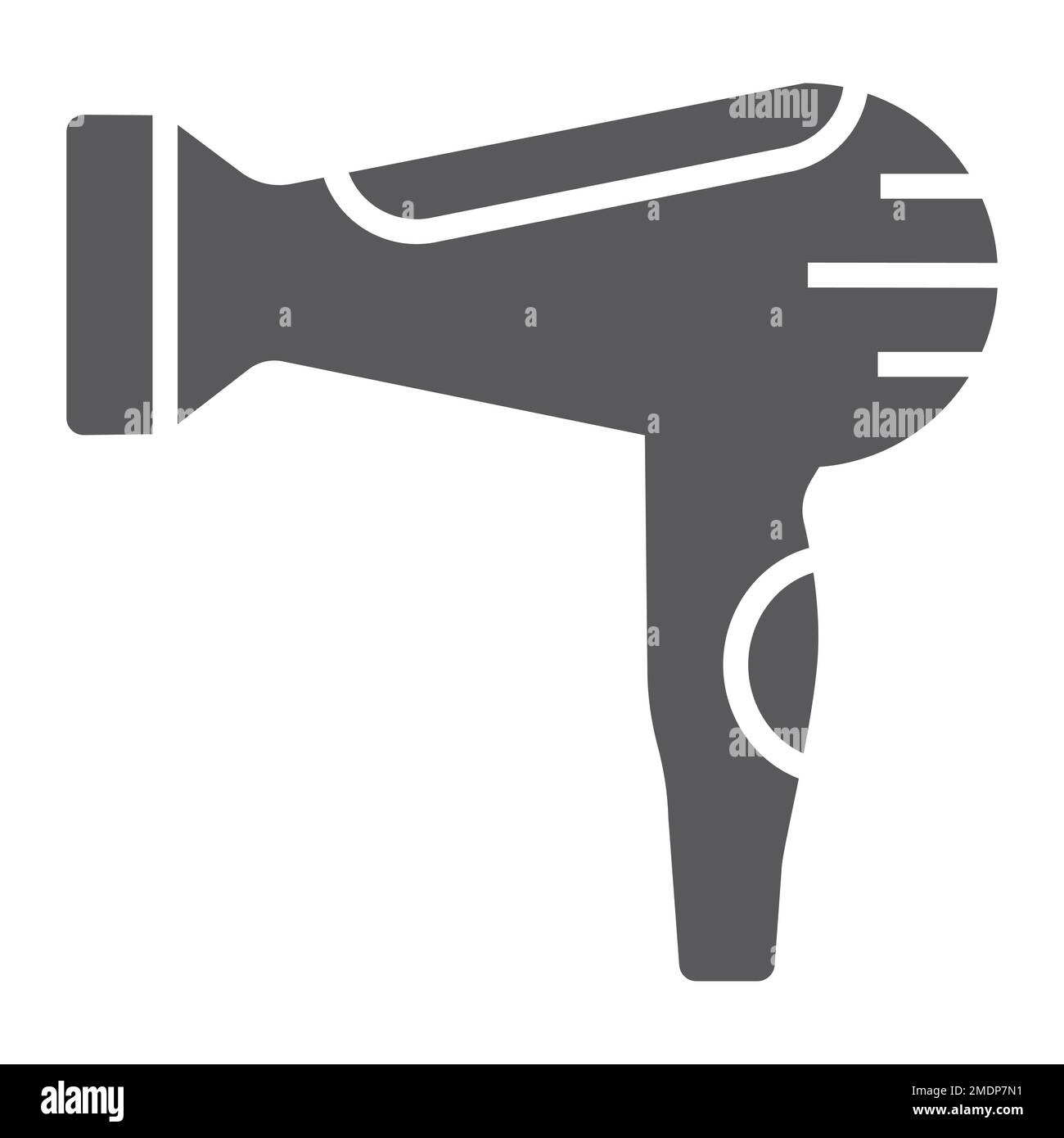 Hair dryer glyph icon, barber and electronic, blow dryer sign, vector ...