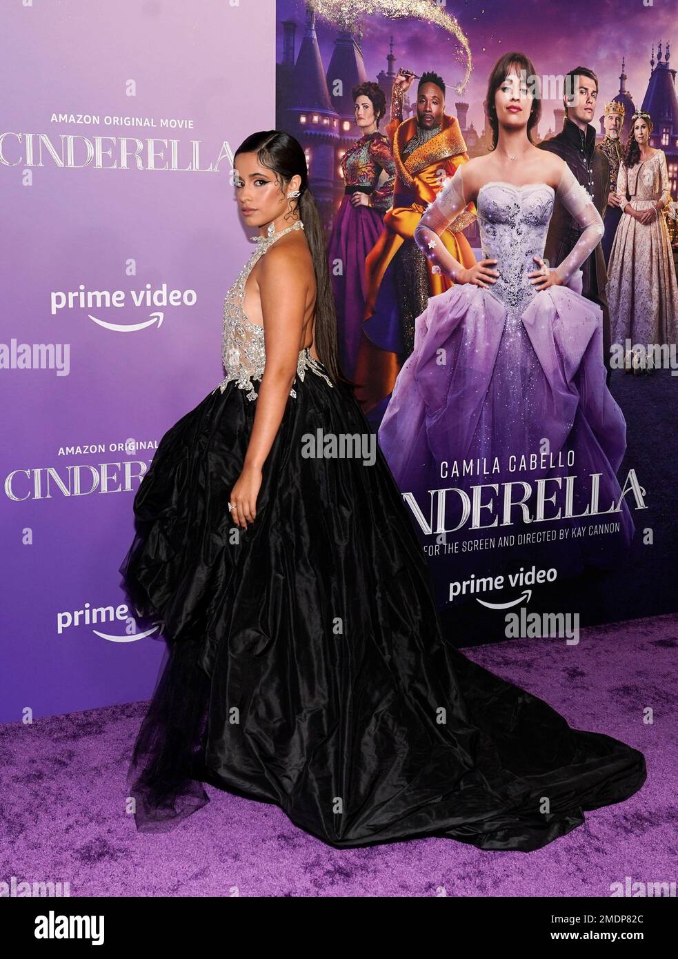 Camila Cabello, a cast member in "Cinderella," poses at the premiere of ...