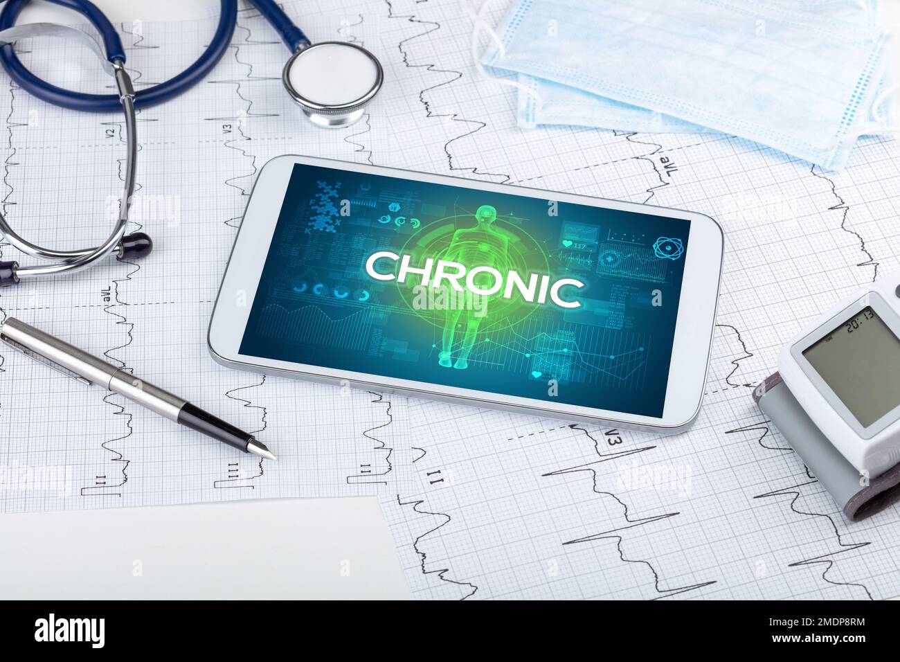 Tablet pc and doctor tools Stock Photo - Alamy