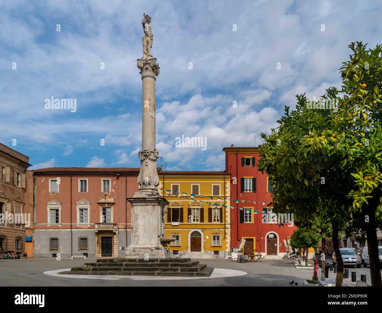 The central Piazza Mercurio square, Massa, Italy Stock Photo - Alamy