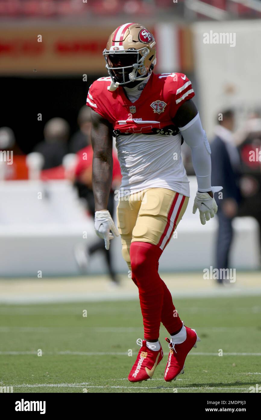 San Francisco 49ers wide receiver Deebo Samuel (19) in action before an ...