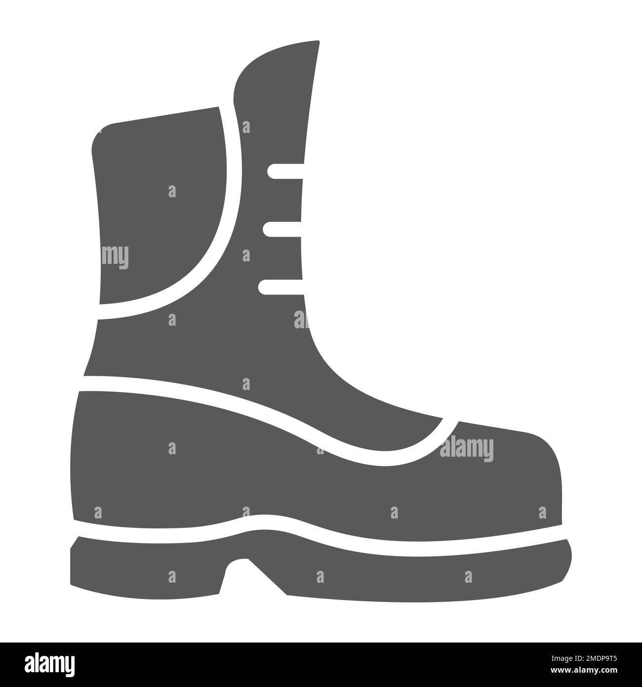 Boot glyph icon, clothing and footwear, shoe sign, vector graphics, a ...