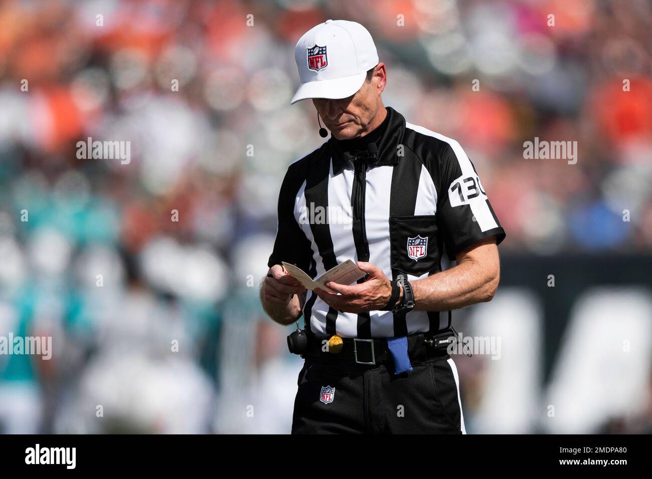 NFL referee Land Clark (130) on the field during an NFL football game ...
