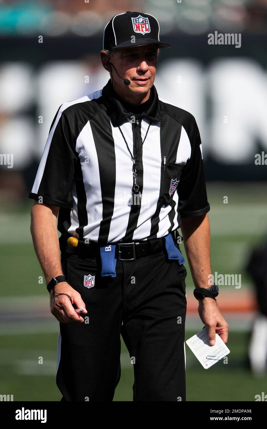 NFL back judge Greg Meyer (78) on the field during an NFL football game ...