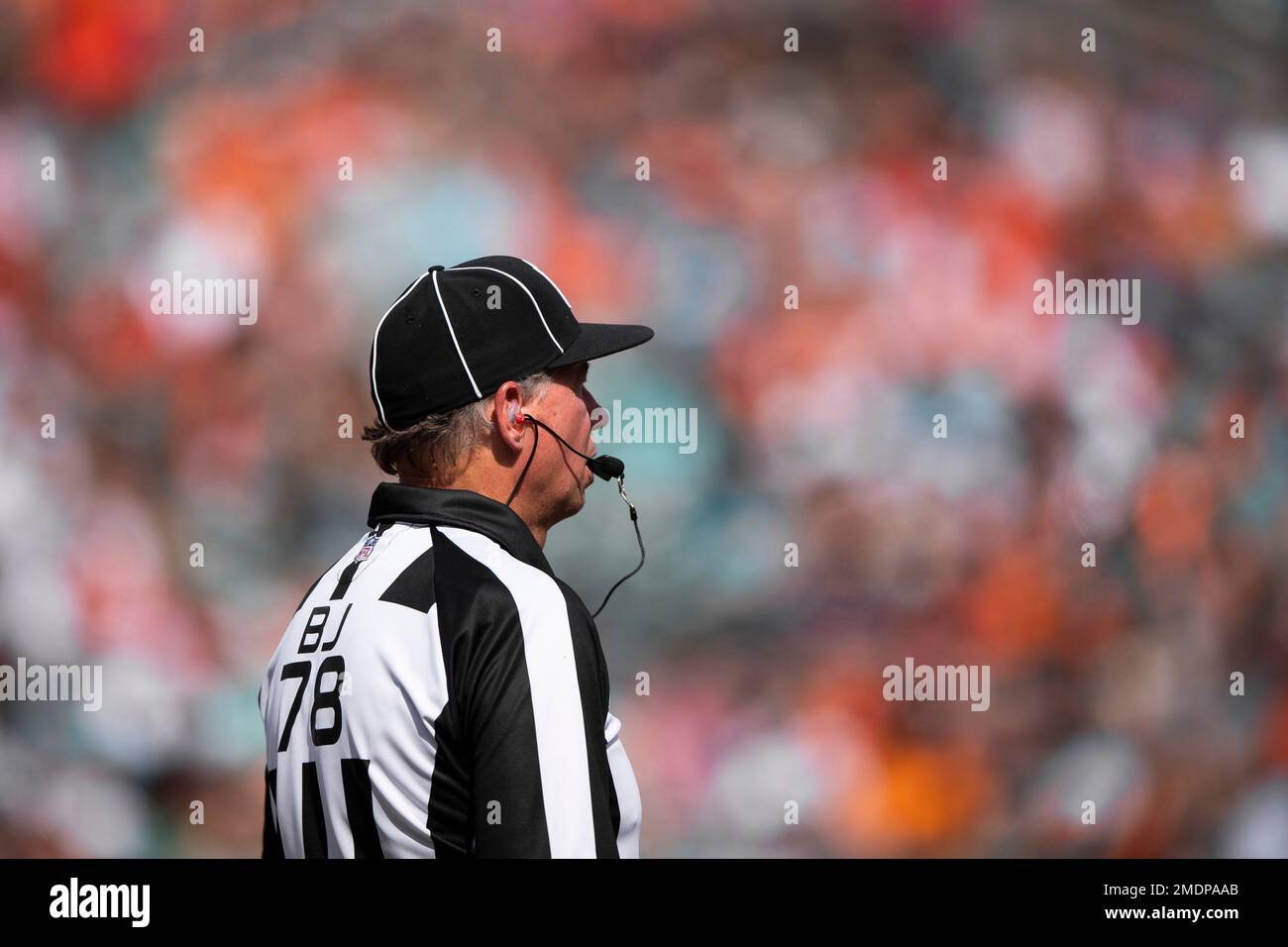 NFL back judge Greg Meyer (78) on the field during an NFL football game ...