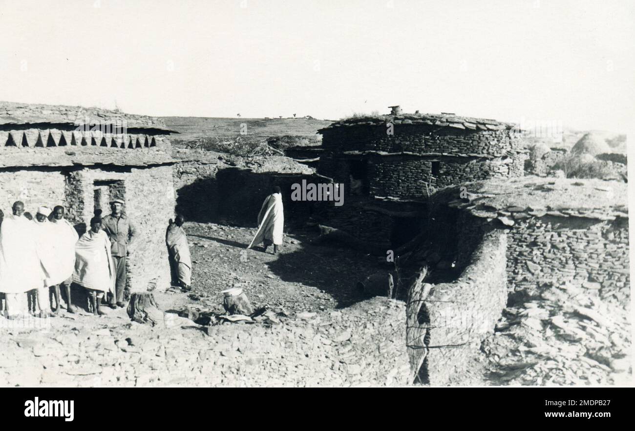 native village, Eritrea, Africa, 1937, during italian occupy Stock Photo - Alamy