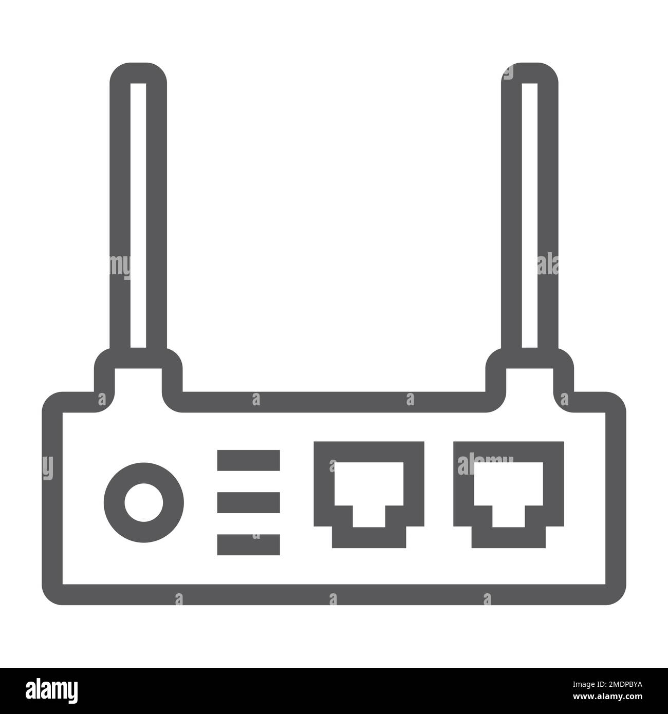 Router Line Icon Internet And Connection Wifi Sign Vector Graphics A Linear Pattern On A