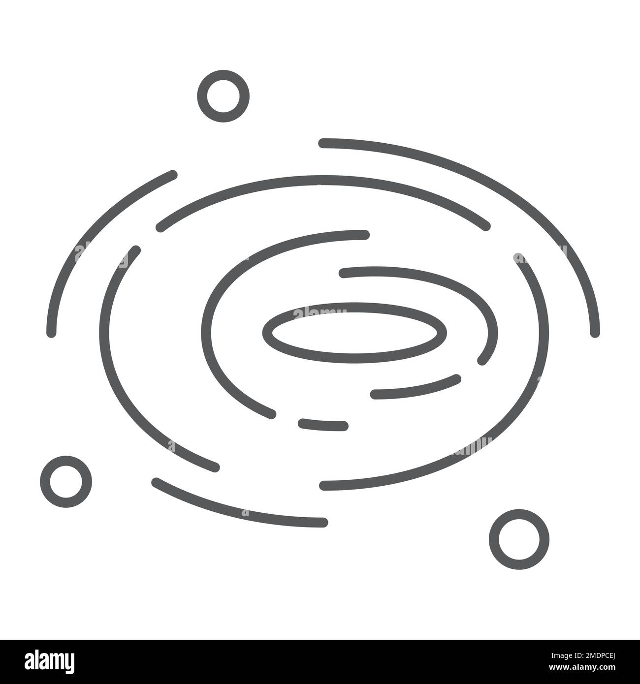 Black hole thin line icon, cosmos and space, galaxy sign, vector ...
