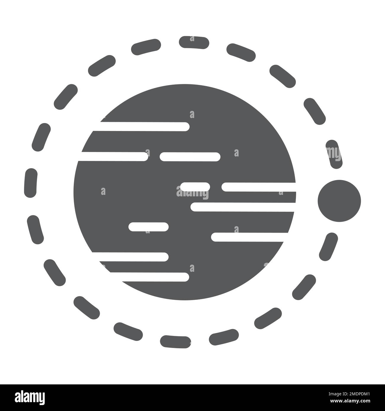 Orbit glyph icon, cosmos and space, circle sign, vector graphics, a ...