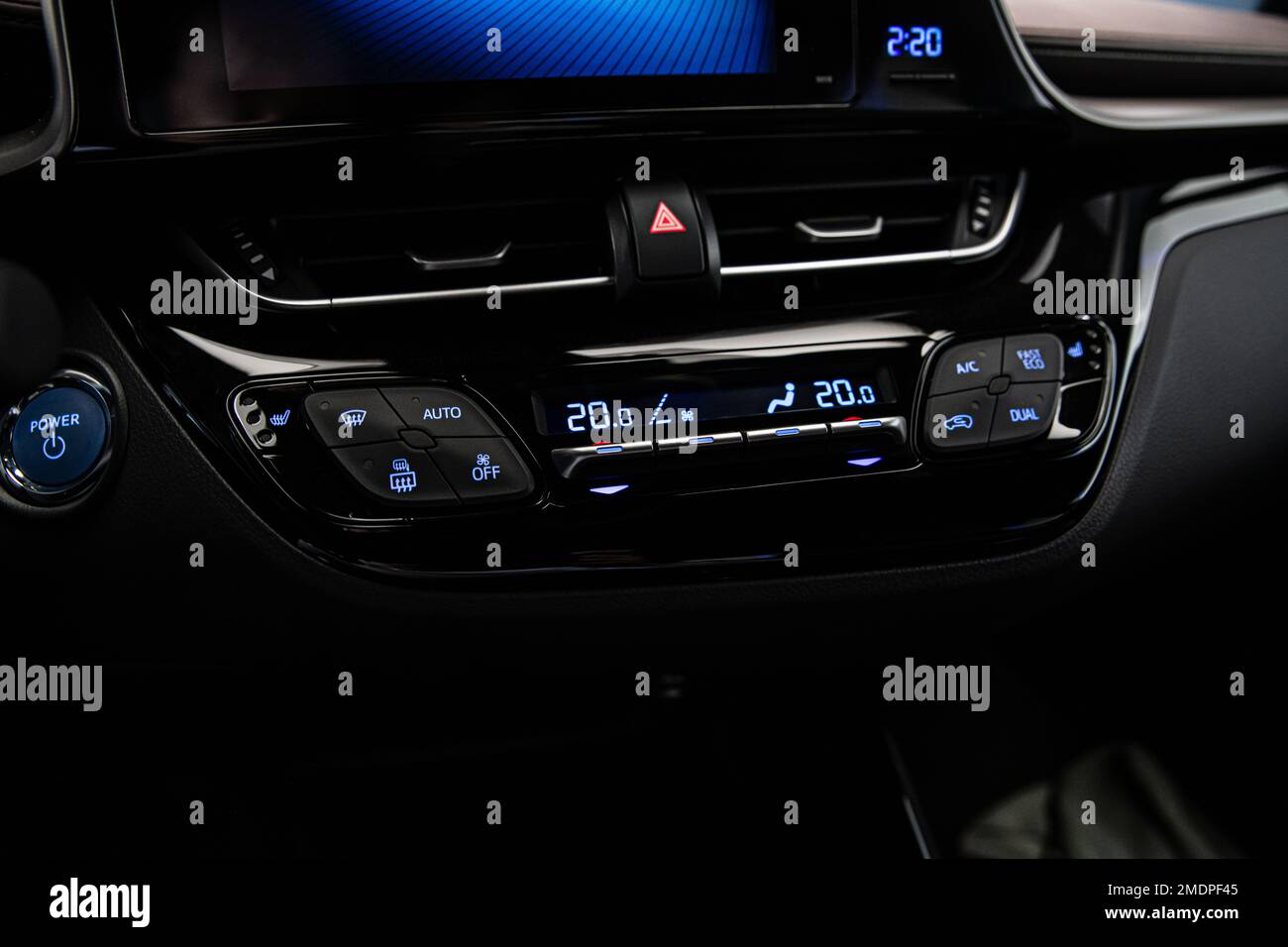 Electronic control panel for temperature and air conditioning Stock ...