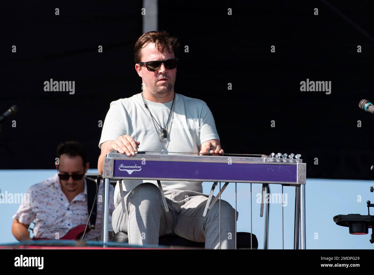 Ed Williams of The Revivalists performs at the Railbird Music Festival ...